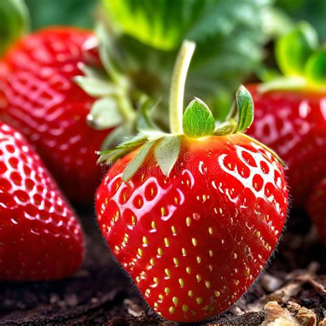 Strawberry Seeds Strawberry Seeds Are Small Edible Seeds Foud O Stock