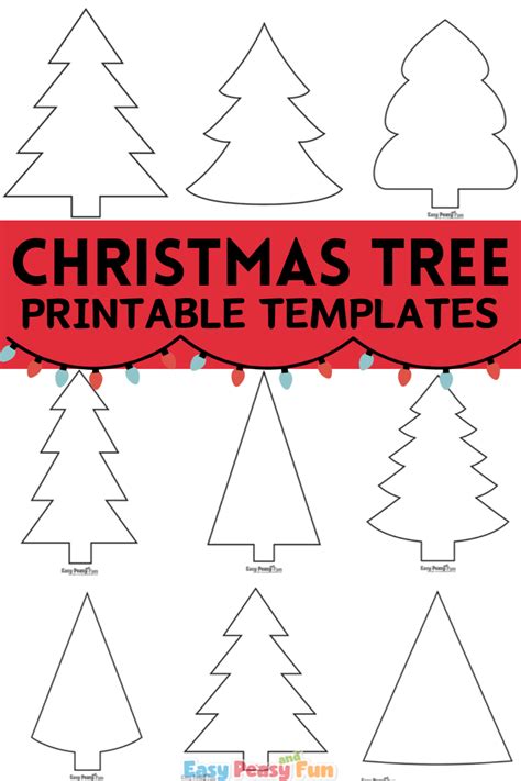 Christmas Tree Printable Template Free Templates Hexagon