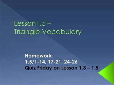 PPT Lesson Triangle Vocabulary PowerPoint Presentation Free Download ID