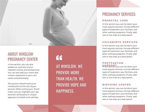 Pregnancy Brochure Template Free