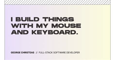 George Christeas Full Stack Software Developer