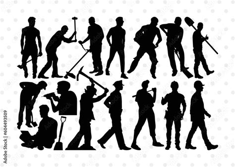 Working Man Svg Cut Files Working Man Silhouette Handyman Svg
