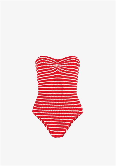 Brooke Stripe Swim Red White Morgan Clare