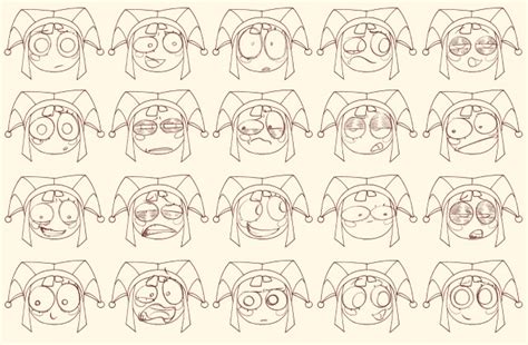 Heres Some Of The Expression Sheets For Pomni Jax Ragatha And