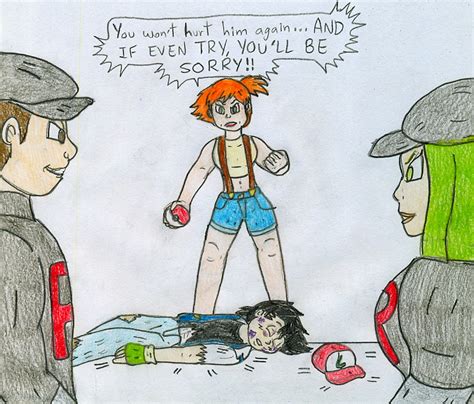 Misty Protecting Ash By Jose Ramiro On Deviantart