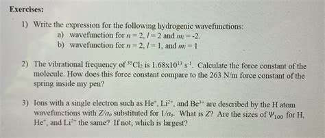 Solved Exercises 1 Write The Expression For The Following