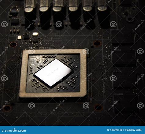 Graphic Processor Unit GPU And Microelectronic Circuits Stock Photography CartoonDealer Com