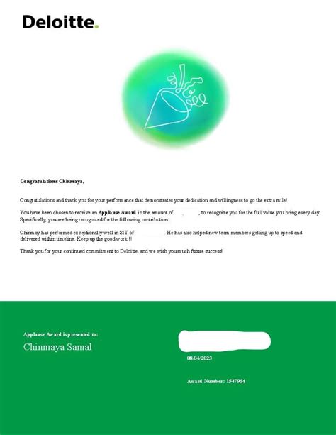 Chinmaya Samal On Linkedin Deloitte Deloitte Teamwork Recognition