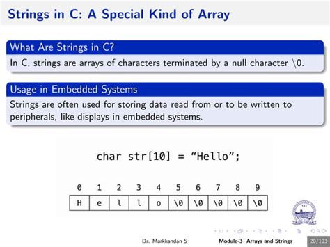 Embedded C Programming Module 3 Presentation PPT