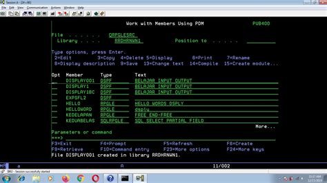 Tutorial Menampilkan Display File Dspf Melalui Main Program Rpgle