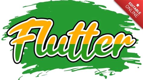 Flutter Editable Green And Yellow Text Effect Generator