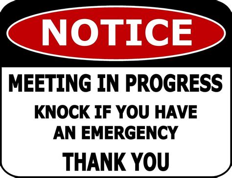 Meeting In Progress Sign Printable Printable Templates Protal