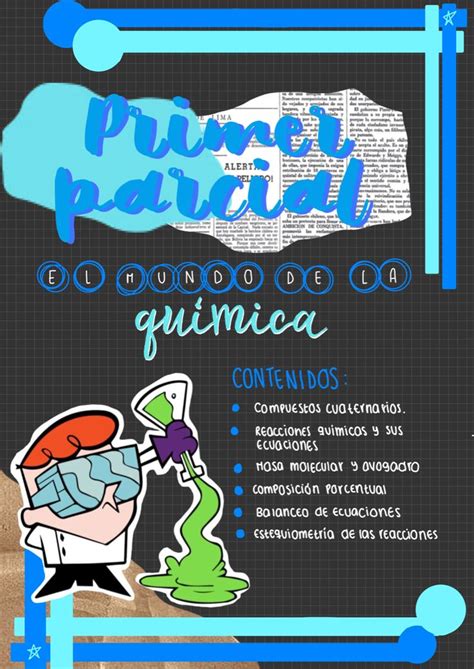 Caratula Primer Parcial En 2025 Ecuaciones Masa Molecular Química