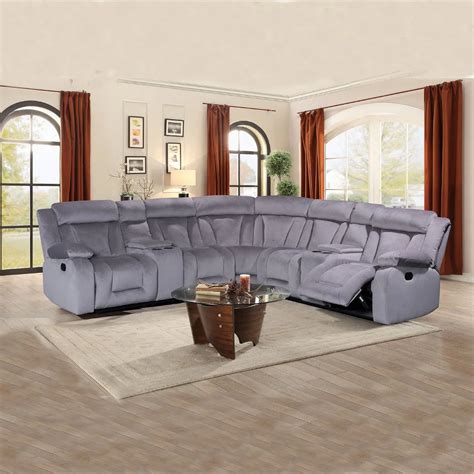 Fabric Sectional Sofas With Recliners And Cup Holders Cabinets Matttroy