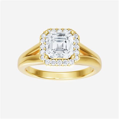 Asscher Vintage Flower Ring Shop Qse