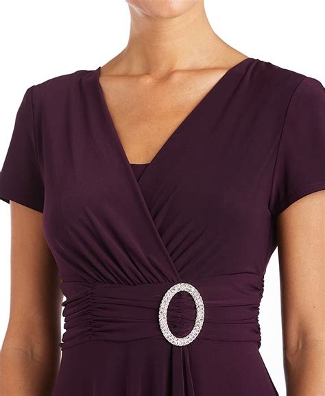 R And M Richards Randm Richards Short Sleeve Faux Wrap Dress And Reviews