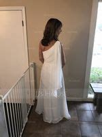 Forme fourreau seule épaule longueur ras du sol mousseline robe de demoiselle d honneur avec