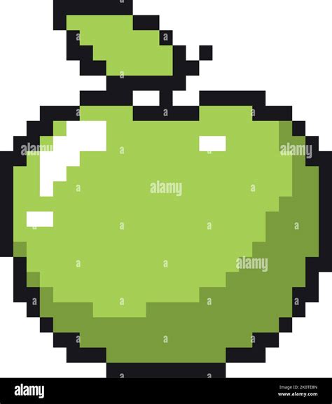 Apple Pixel Art Stock Vector Image And Art Alamy