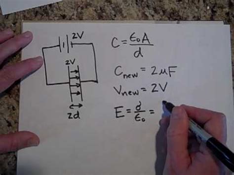 Changing The Capacitance Of A Capacitor YouTube