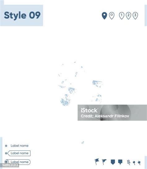 Lakshadweep Inde Carte Blanche Low Poly Carte Polygonale Plan De La