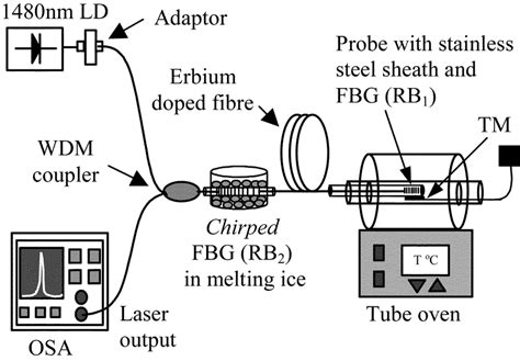 schematic diagram of an fbg based laser probe sensor system tm