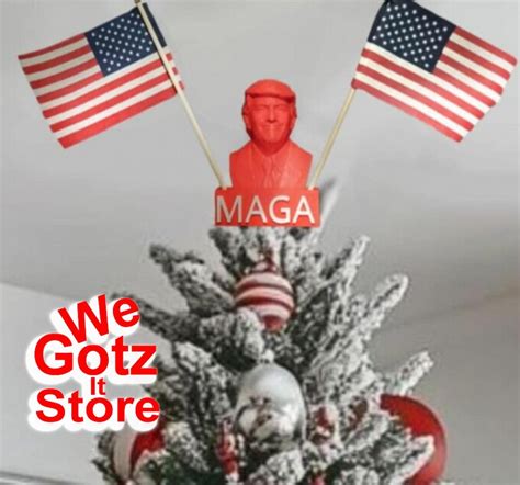 Trump Christmas Tree Topper Maga Ornament T Trump 2024 Ornament 2