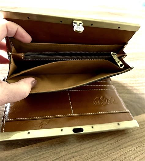 Patricia Nash Cauchy Tooled Leather Frame Wallet Fl Gem