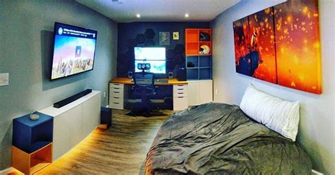 Gaming Room With Cozy Beanbag Couch