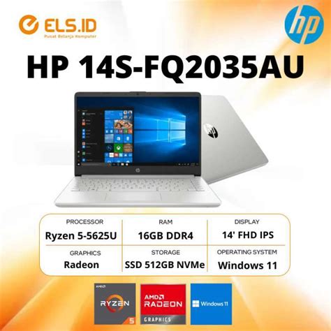 Jual Laptop Hp S Fq Au Ryzen U Gb Ssd Gb Fhd W Ohs Di Seller Els Computer