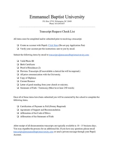 Fillable Online Cbu Transcript Request Fill Online Printable