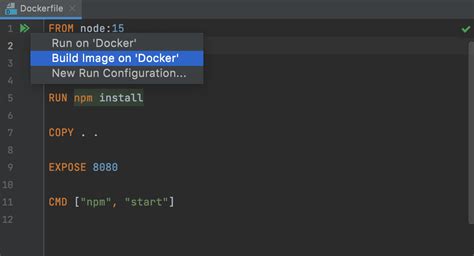 Docker Webstorm