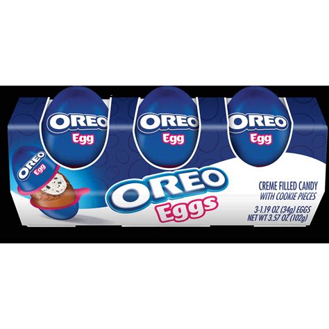 Oreo Creme Filled Candy With Cookie Pieces Eggs 119 Oz 3 Count