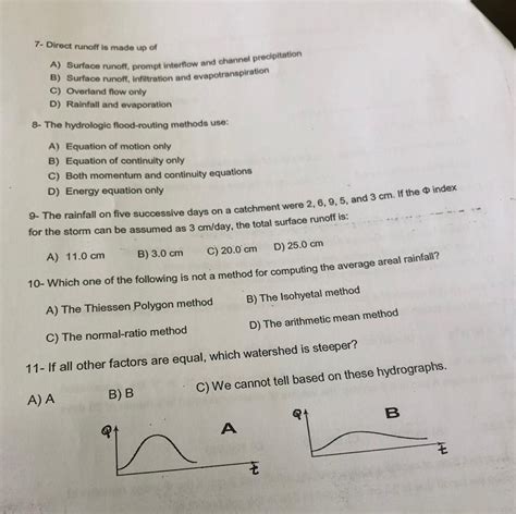 Solved Direct Runoff Is Made Up Of A Surface Runoff Chegg Com