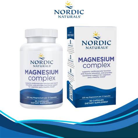Nordic Naturals Magnesium Complex 90 Capsules Muscle Function And