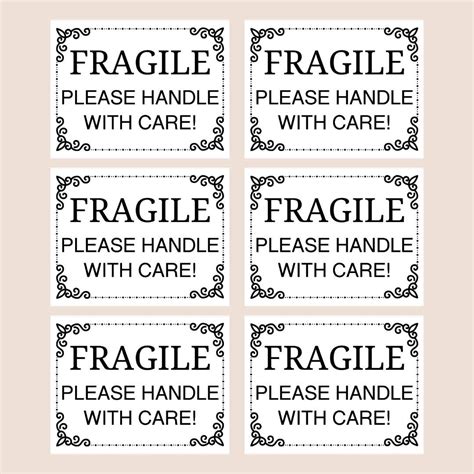 Fragile Labels Stickers Handle With Care Breakable Delicate Items Shipping Warning Our Fragile