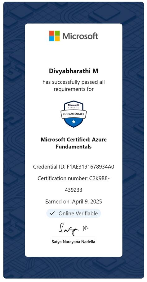 Azurefundamentals Microsoftcertified Cloudcomputing Divyabharathi M