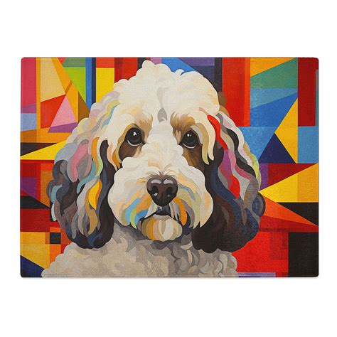 Metro Lane Cockapoo Constructivism No3 Glass Chopping Board Wayfair