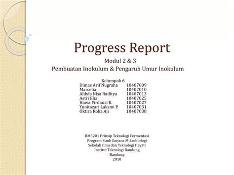PPT Progress Report PowerPoint Presentation Free Download ID 4670091
