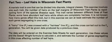 Solved A Meristic Trait Is One That Can Be Divided Into