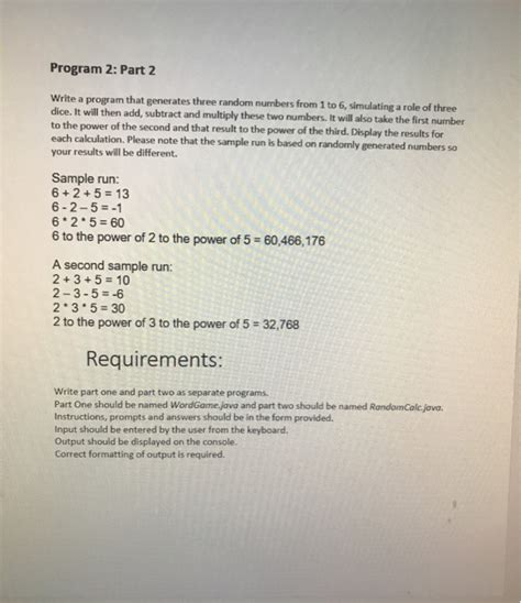 Solved Program 2 Part 1 Write Program Plays Word Game User Program