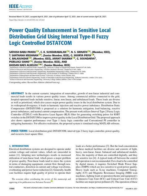 Power Quality Enhancement In Sensitive Local Distribution Grid Using