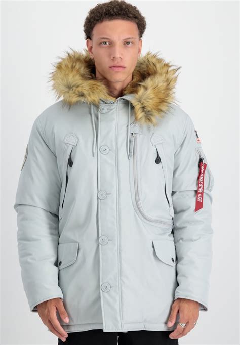 Alpha Industries Polar Unisex Parka Pastel Greygrijs Zalandonl