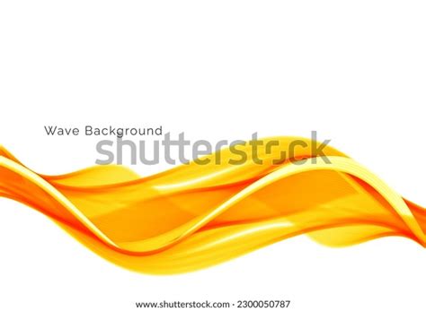 Abstract Stylish Attractive Orange Wave Design Stock Vector Royalty Free 2300050787 Shutterstock