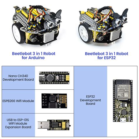 Kit Robot Beetlebot 3 en 1 avec ESP32 Robotisâmes