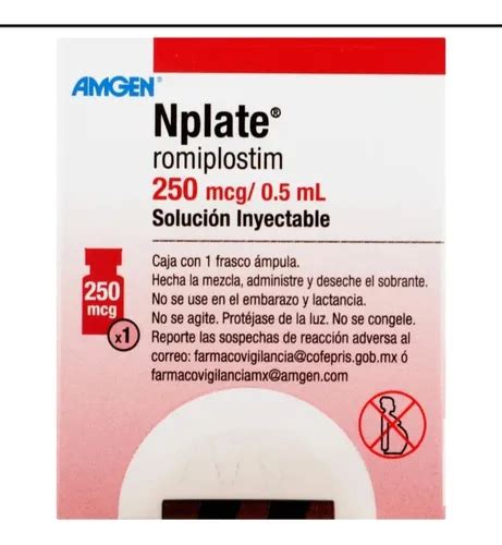 Nplate 250 Mcg Romiplostim 1 Frasco Ampula Meses Sin Interés