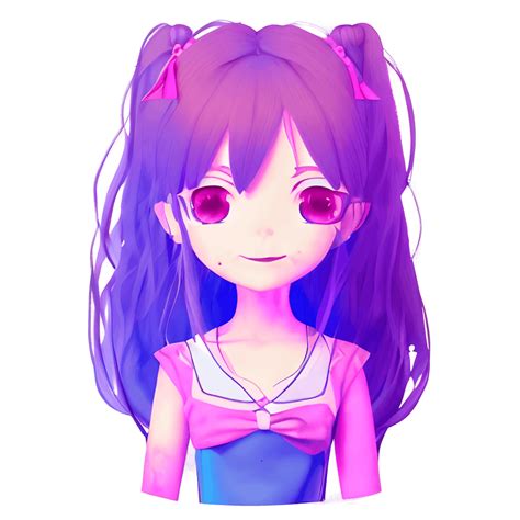 Anime Girl Coloring Page With Crazy Hair · Creative Fabrica