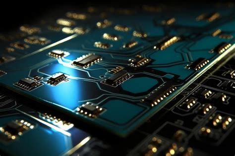 premium photo abstract minimalistic microchip design background for