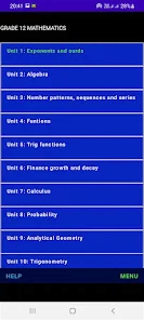 Grade 12 Mathematics For Android Download