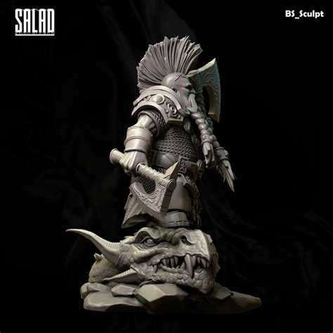 3d Printable The Dwarf Slayer 75 Mm By Salad Sculptors