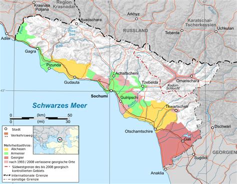 Abjasia - Wikipedia, la enciclopedia libre | Mapas, La enciclopedia ...
